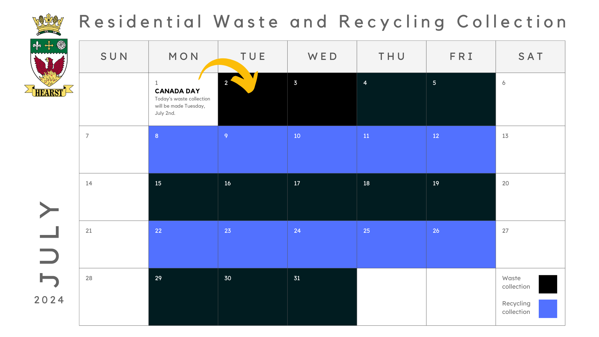 Residential Waste and Recycling Collection – Hearst